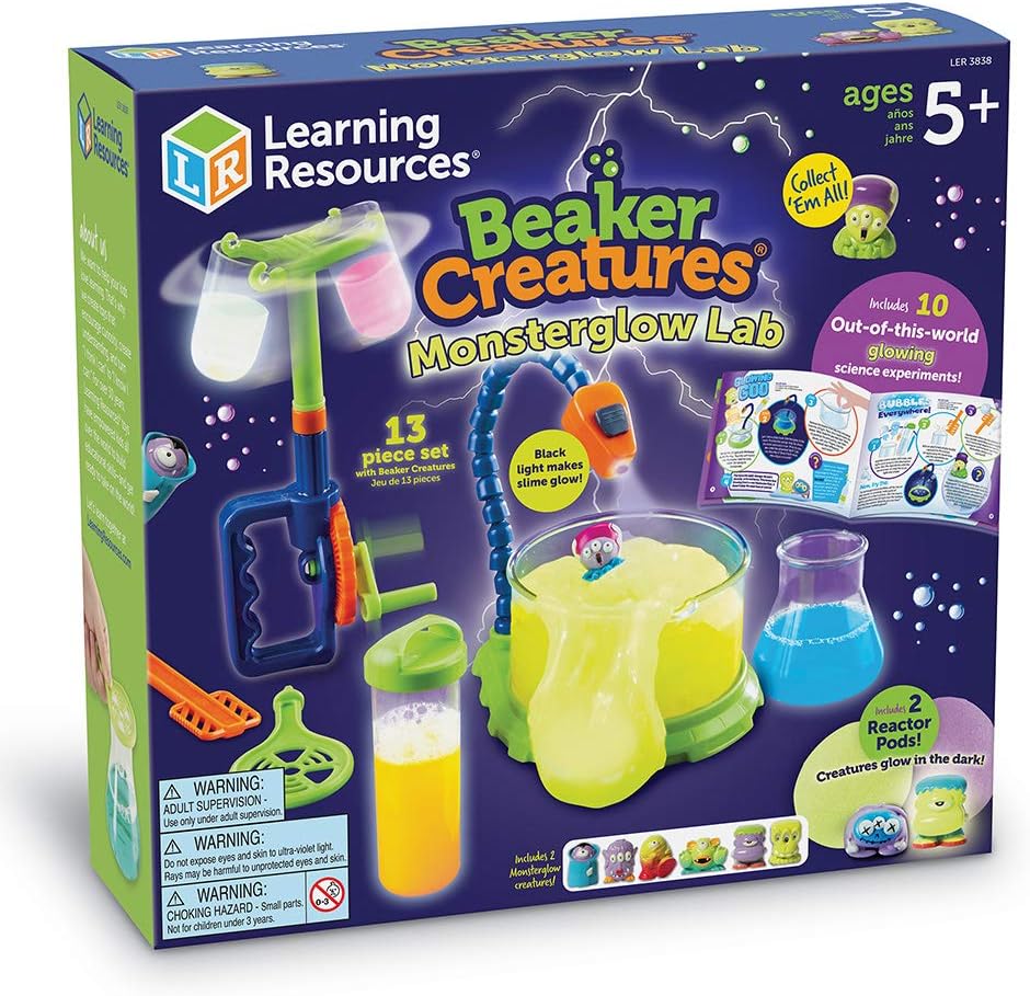 Learning Resources LER3838 Beaker Creatures Monsterglow Lab Set, STEM ...
