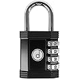 Padlock 4 Digit Combination Lock - for Gym School Locker, Outdoor Gate ...