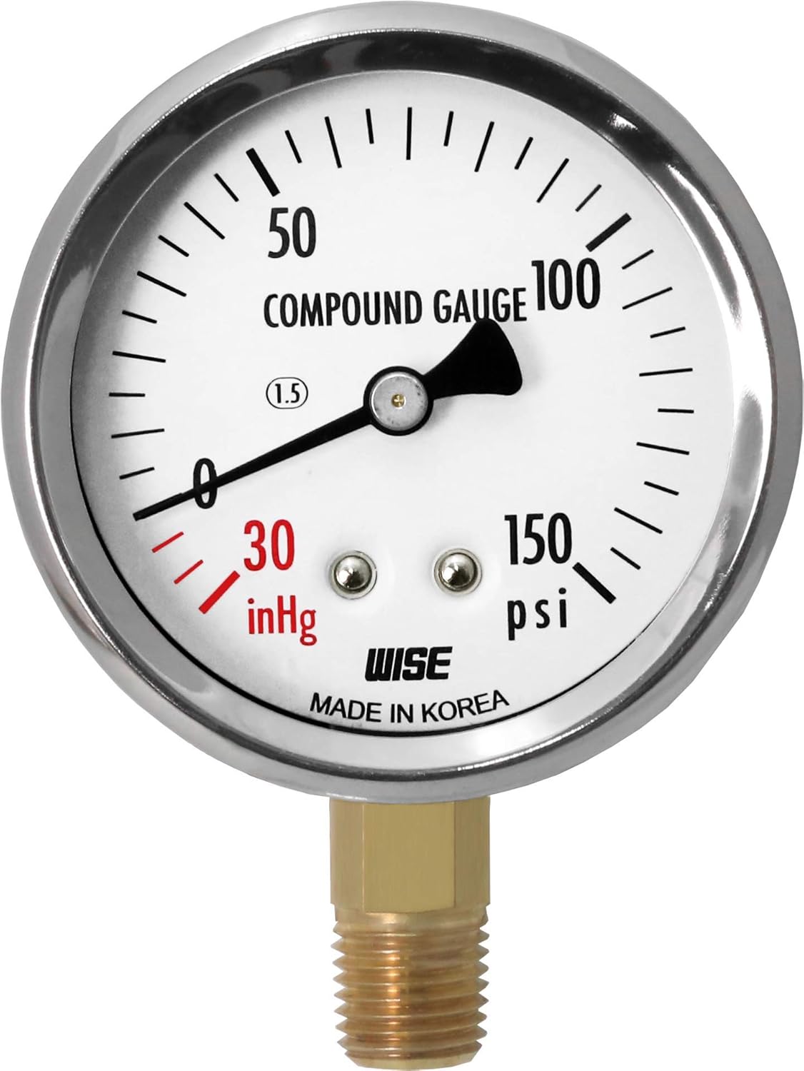 WISE General Service Pressure Gauge P254 63mm(2"), 1/4"NPT(M), Bottom ...