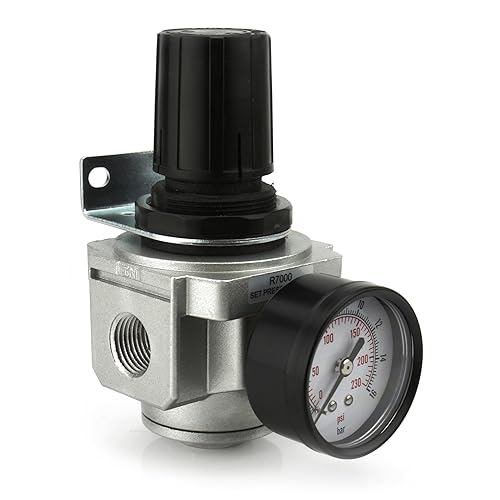 Air Pressure Regulator for compressor compressed air 1/2" FREE GAUGE in ...