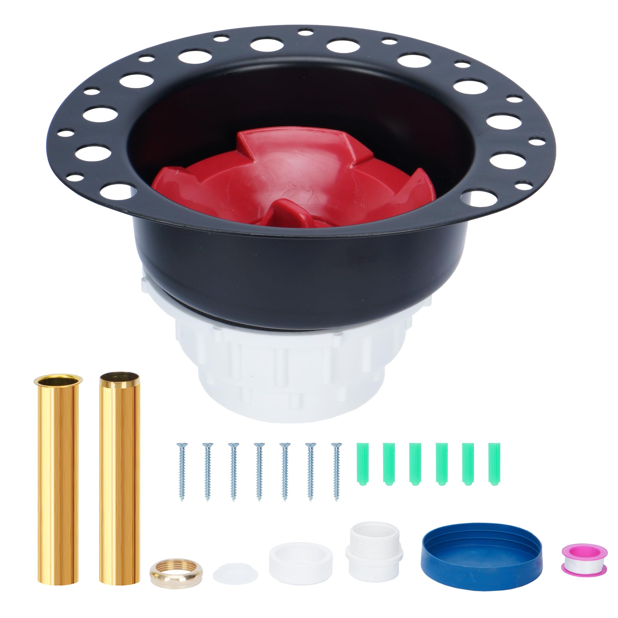 bimiti Freestanding Tub Drain Rough-in Kit with PVC Plastic Adapter and ...
