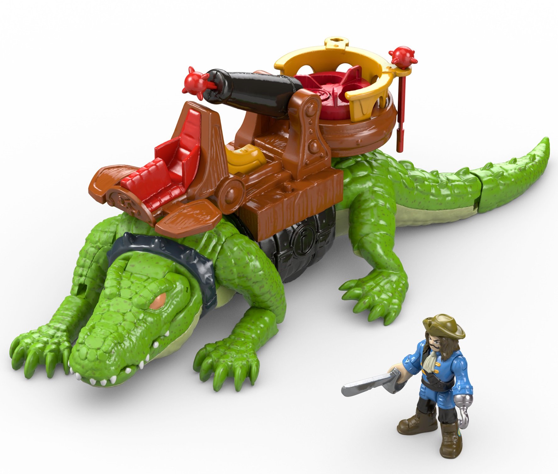 Imaginext Preschool Toys Walking Croc & Pirate Hook 5-Piece Playset ...