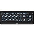 Amazon.com: Azio Large Print Keyboard - USB Computer Keyboard with 3 Interchangeable Backlight ...