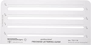 Amazon.com : ALVIN TD1119, Lettering Aid Template with 4 Size Options ...