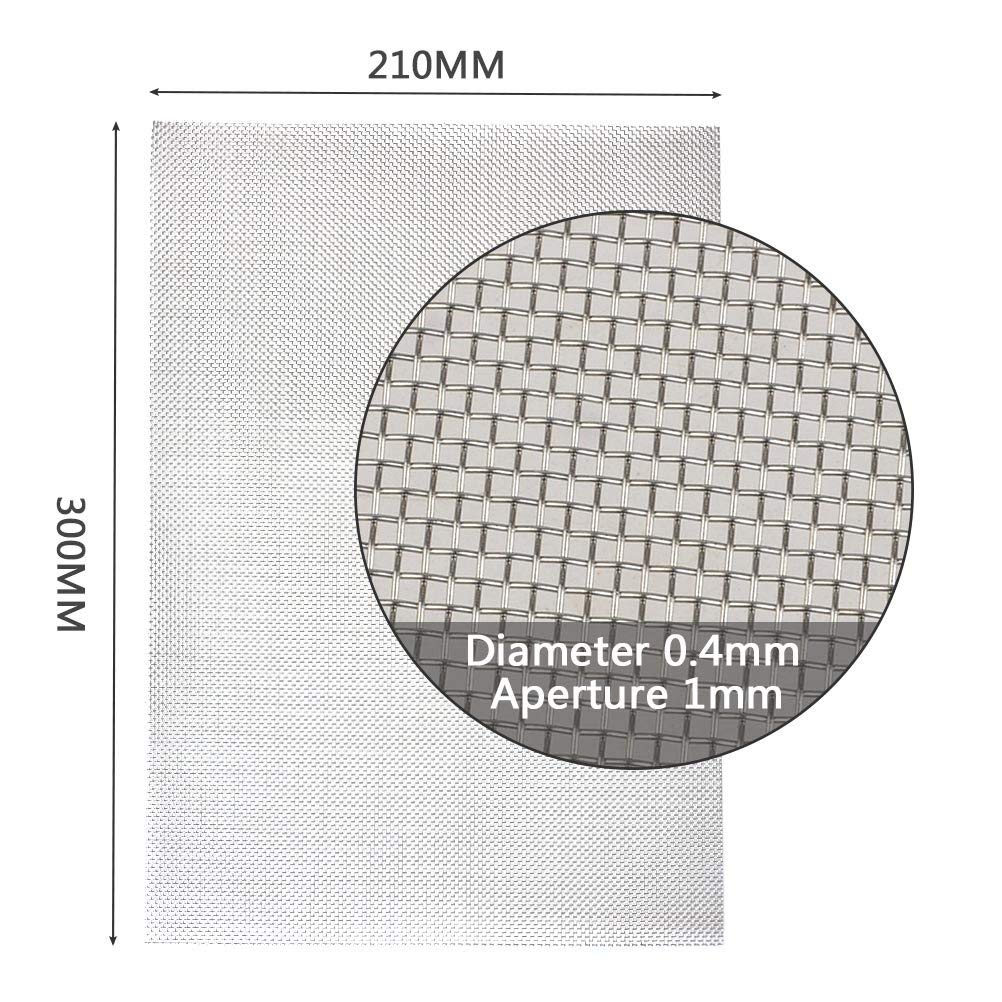 Mua 3pcs Stainless Steel Woven Wire 20 Mesh - 12"x8"(30x21cm) Metal ...