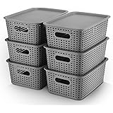 Amazon.com - AREYZIN Plastic Storage Baskets With Lid Organizing ...