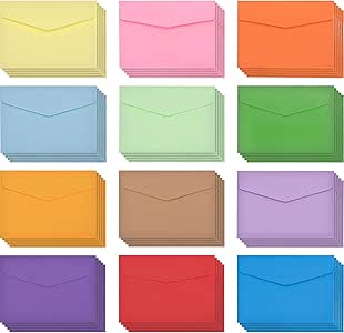 60 Piezas Mini Sobres Multicolor Sobres Adorables Bonitos (4,6 x 3,2 ...