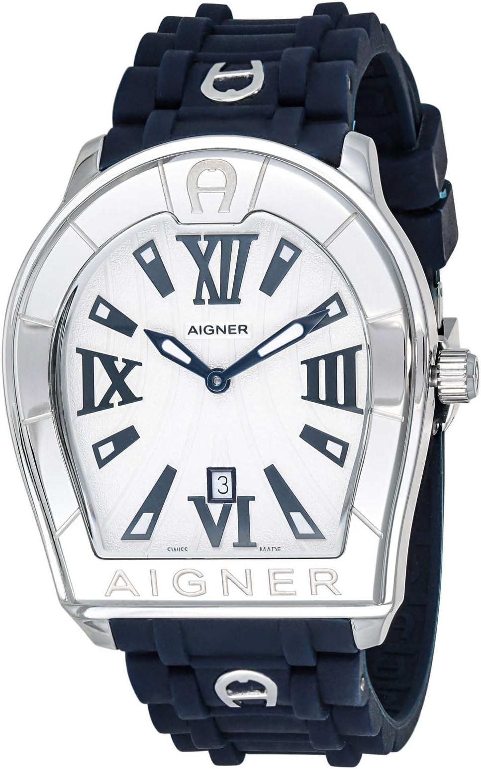 Aigner Verona Men's White Dial Silicone Band Watch - A48013 price in ...