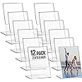 Amazon.com - Ctosree 12 Pcs Acrylic Photo Frame L shape Slant Back ...
