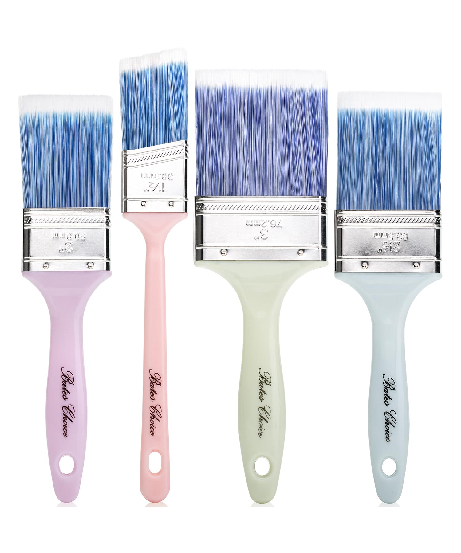 Mua Bates- Paint Brushes, 4Pack, Pastel Colors Plastic Handle, Paint ...