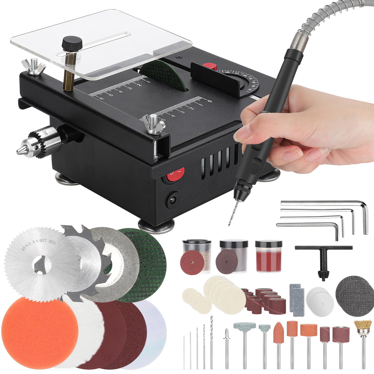 Mini Table Saw, Multi-functional Portable Adjustable | Cutting ...