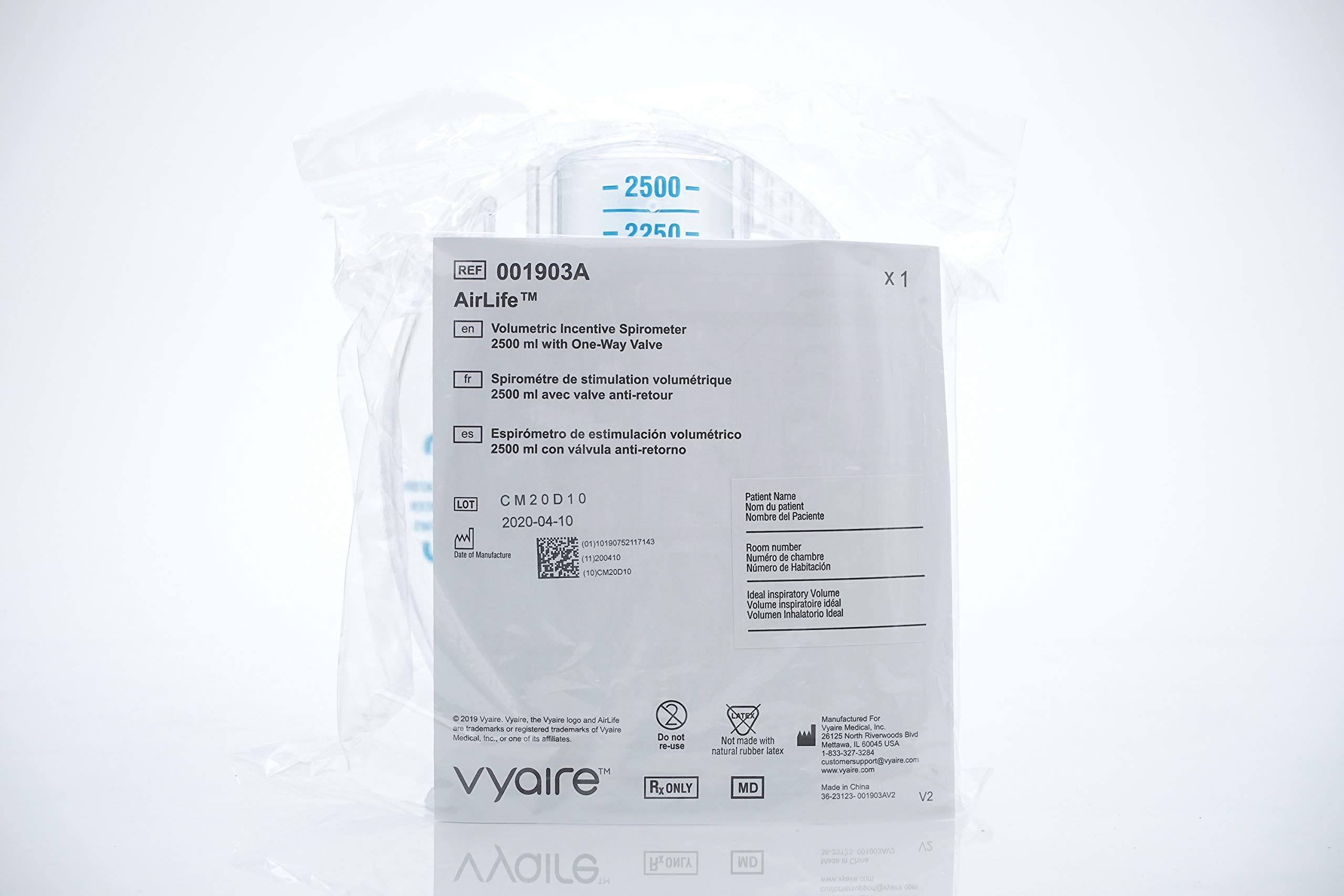 Mua Vyaire Medical 1903A AirLife Volumetric Incentive Spirometers with ...