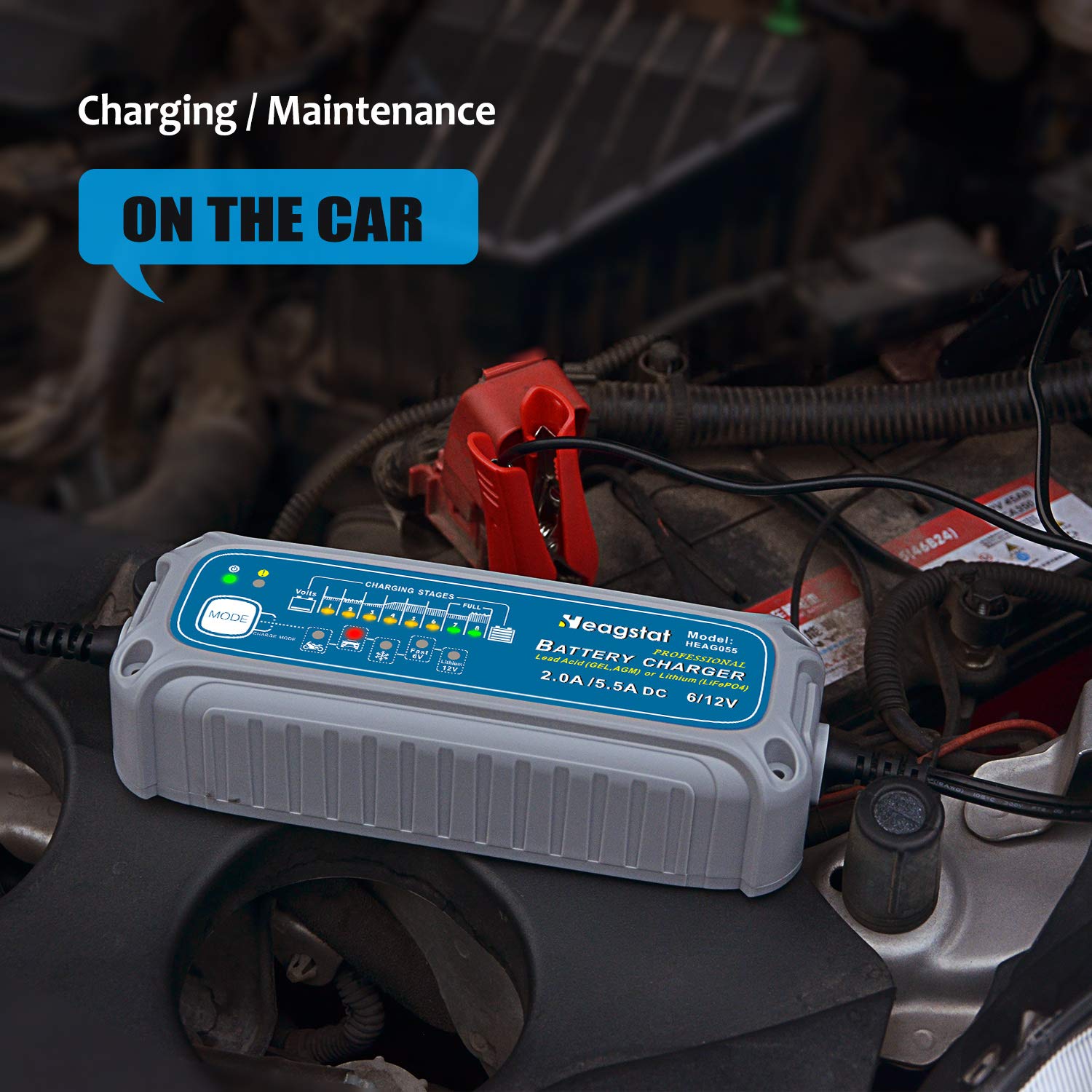 Mua Heagstat 2/5.5A 6V/12V 8-Stages Automatic Battery Charger and ...