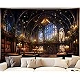 Amazon.com: QGHOT Library Tapestry Fairy Tale Magic School Bookshelf ...