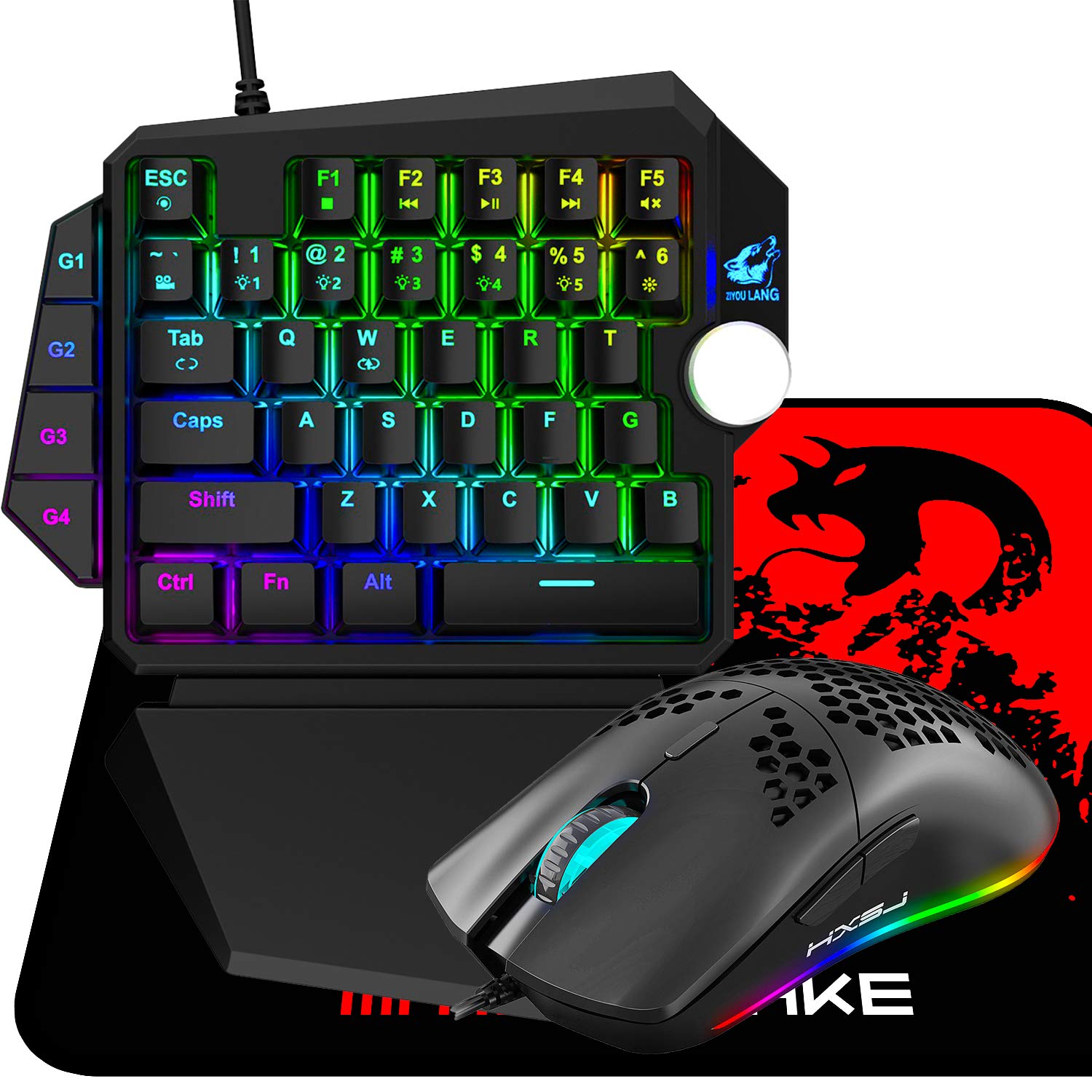 Buy FELICON Portable one Handed Gaming Mechanical Keyboard and Mouse ...