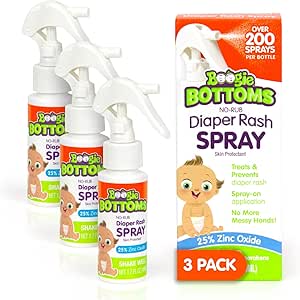 Amazon.com: Baby Diaper Rash Cream Spray by Boogie Bottoms, No-Rub ...