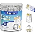 Amazon.com: Togconn RJ45 Cat6 Connectors, 100-PACK Cat 6 Ends, Ethernet ...