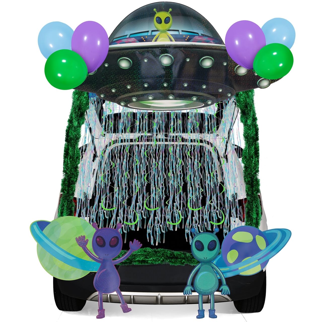 JOYIN Halloween UFO Aliens Trunk Or Treat Car Decorations Kit for SUV ...
