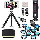 Selvim Kit Obbiettivi per Smartphone, Lente Macro 25x, Grandangolare 0 ...