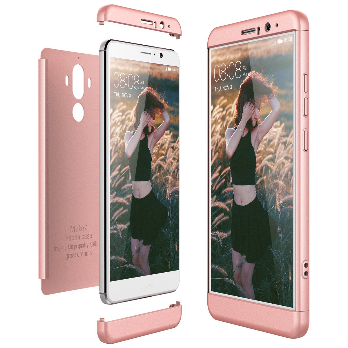 CE-Link Funda para Huawei Mate 9 Rigida 360 Grados Integral, Carcasa Mate 9 Silicona Snap On ...
