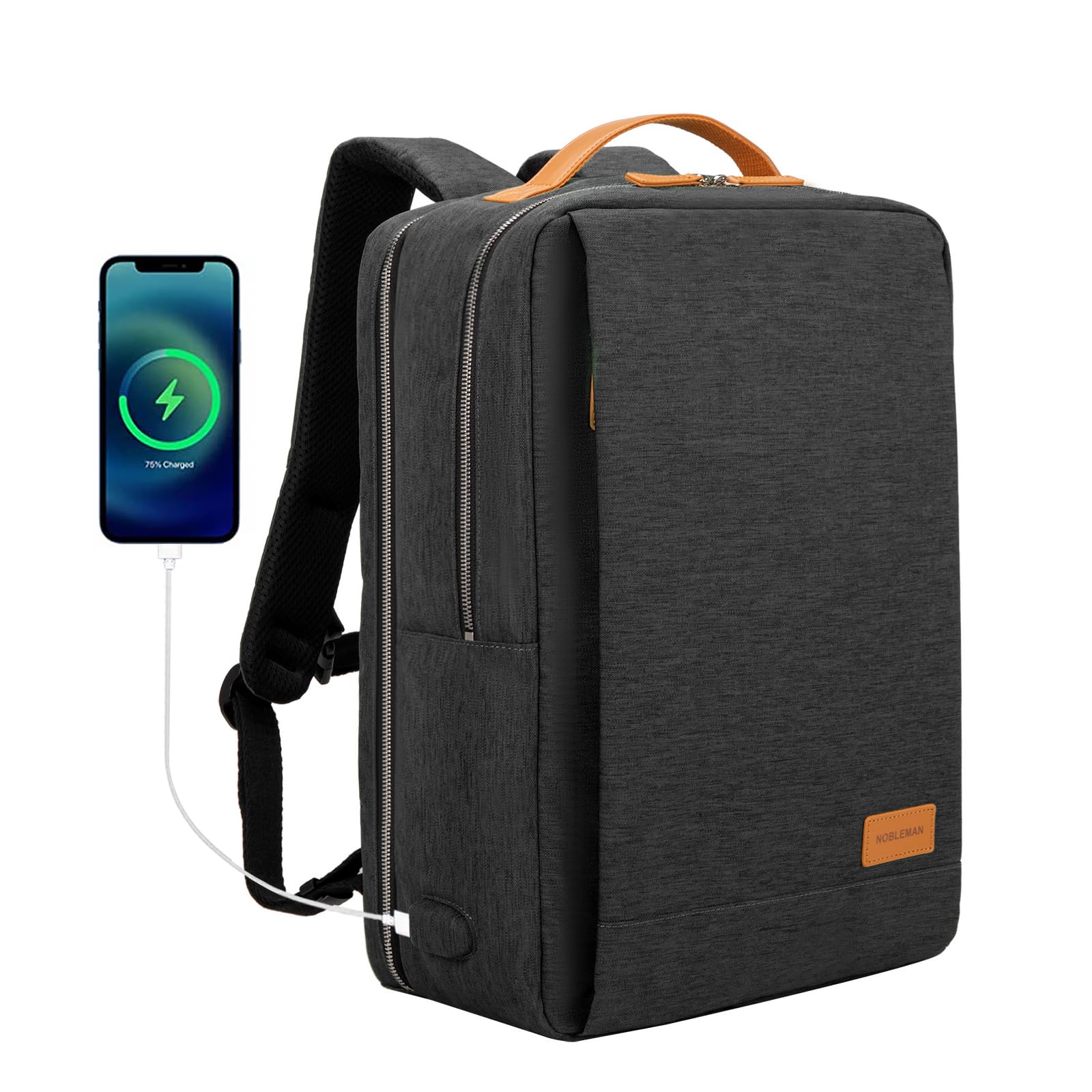 NOBLEMAN Travel Laptop Backpack Women Men, Slim Durable Computer Work ...