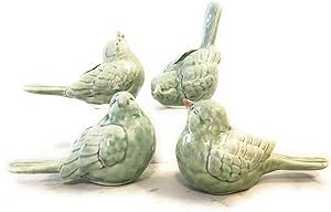 Amazon.com: Transpac Small Bird Figurines, Blue/Green, Set of 4 …: Home ...