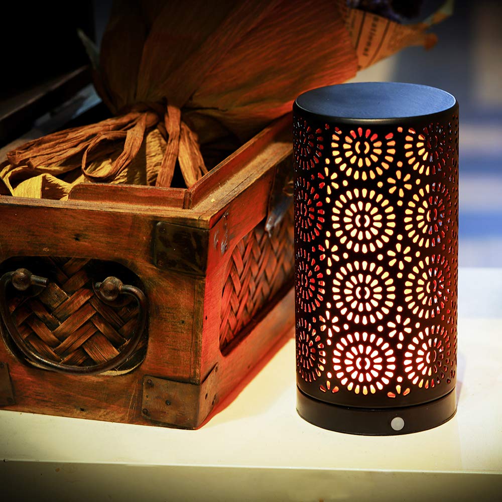 LED Magnet Flame Bulb Light,Coolker Rechargeable Small Table Lamp Party ...