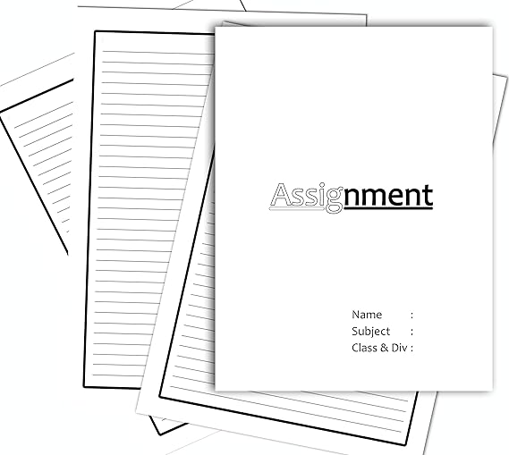 A4 40 Black Border Paper with 2 Front Page of Assignment for Students ...