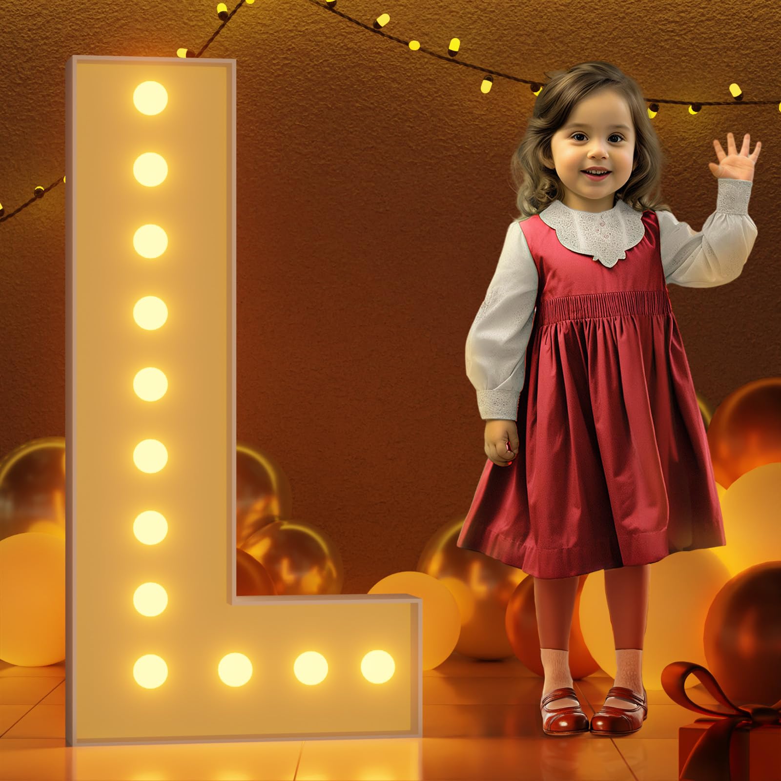 imprsv 4FT Marquee Light Up Letters L, Large Light Up Letters for Baby ...