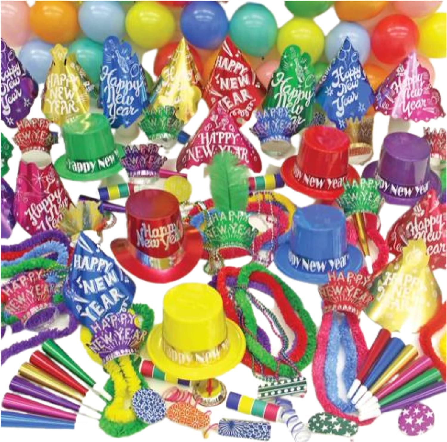 Mua New Years Eve Party Supplies 2025 I 377 Pcs I Colorful Top Hats ...