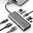 Amazon.com: Docking Station - iDsonix 8 in 1 USB C Hub Aluminum Multiport Adapter with HDMI 4K ...