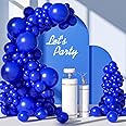 Amazon.com: 187pcs Navy Blue and Gold Balloons Arch Garland Kit, 5 10 12 18 inch Royal Blue Gold ...
