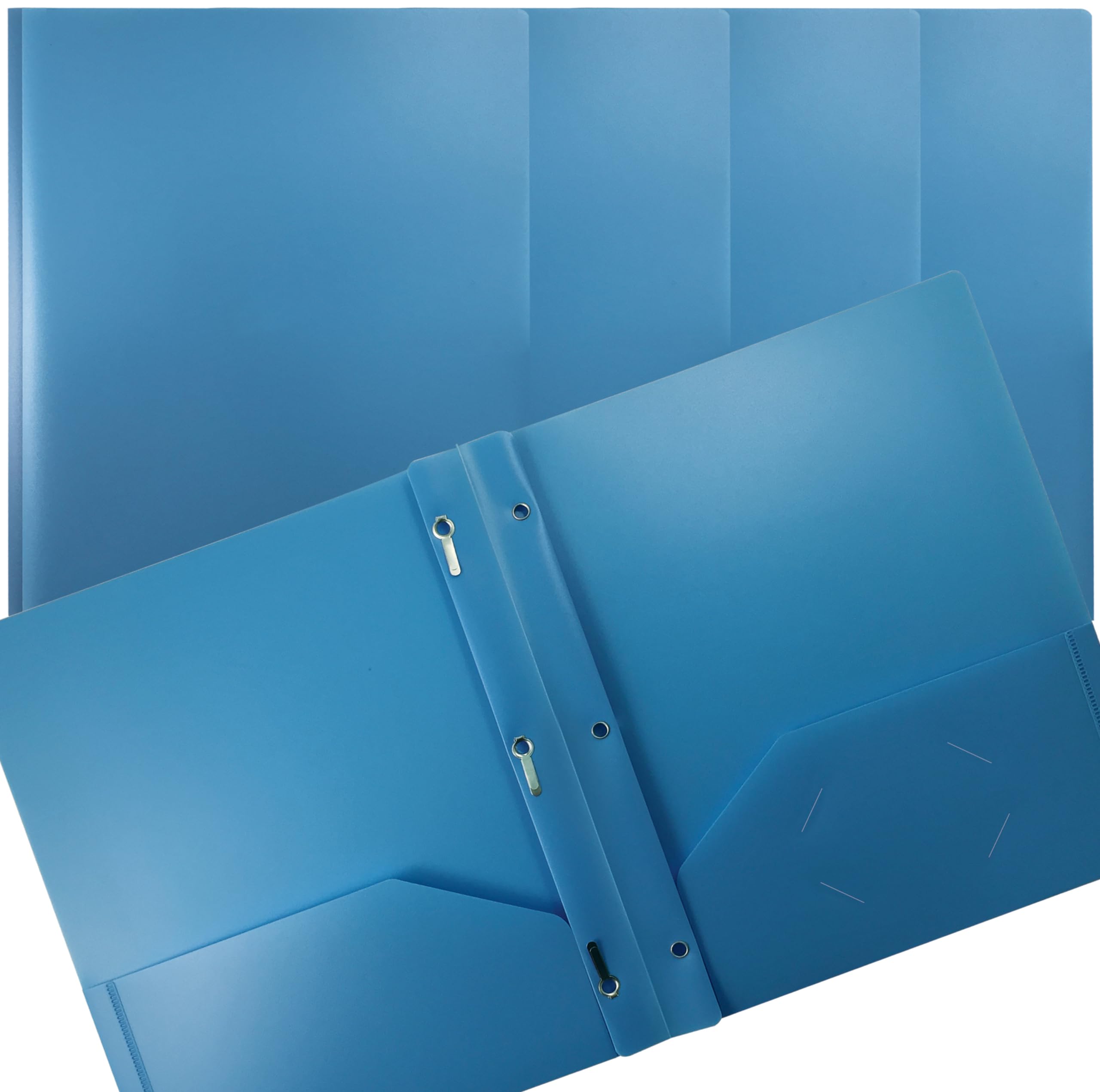 Blue Folders With Pockets