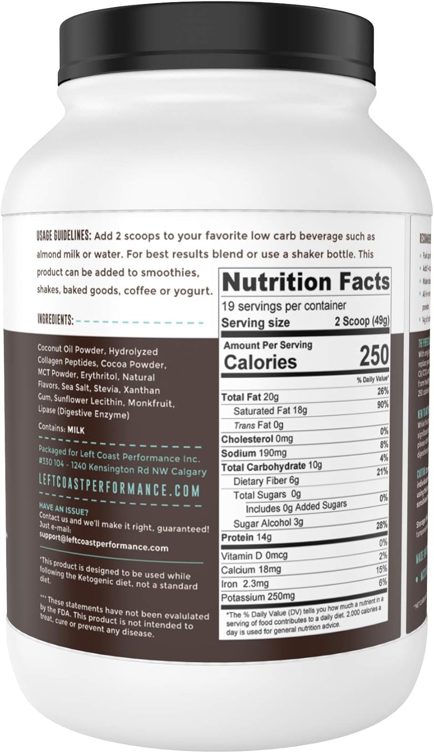 Keto Meal Replacement Shakes [Chocolate, 2lbs], Low Carb Keto Protein ...