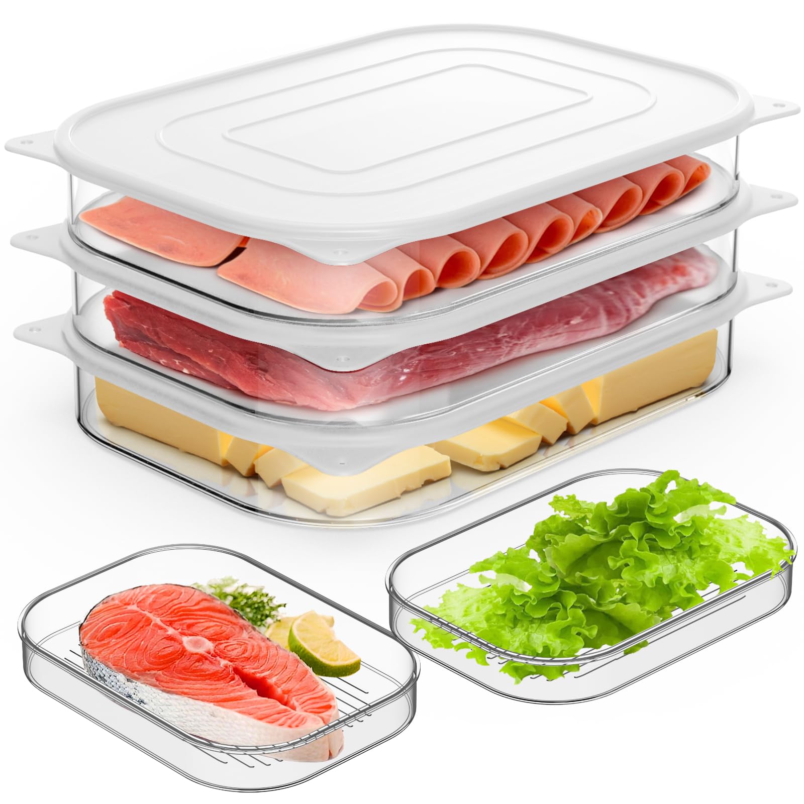 YTROG Lunch Meat Ham and Cold Cuts Container-Deli Meat Container for ...