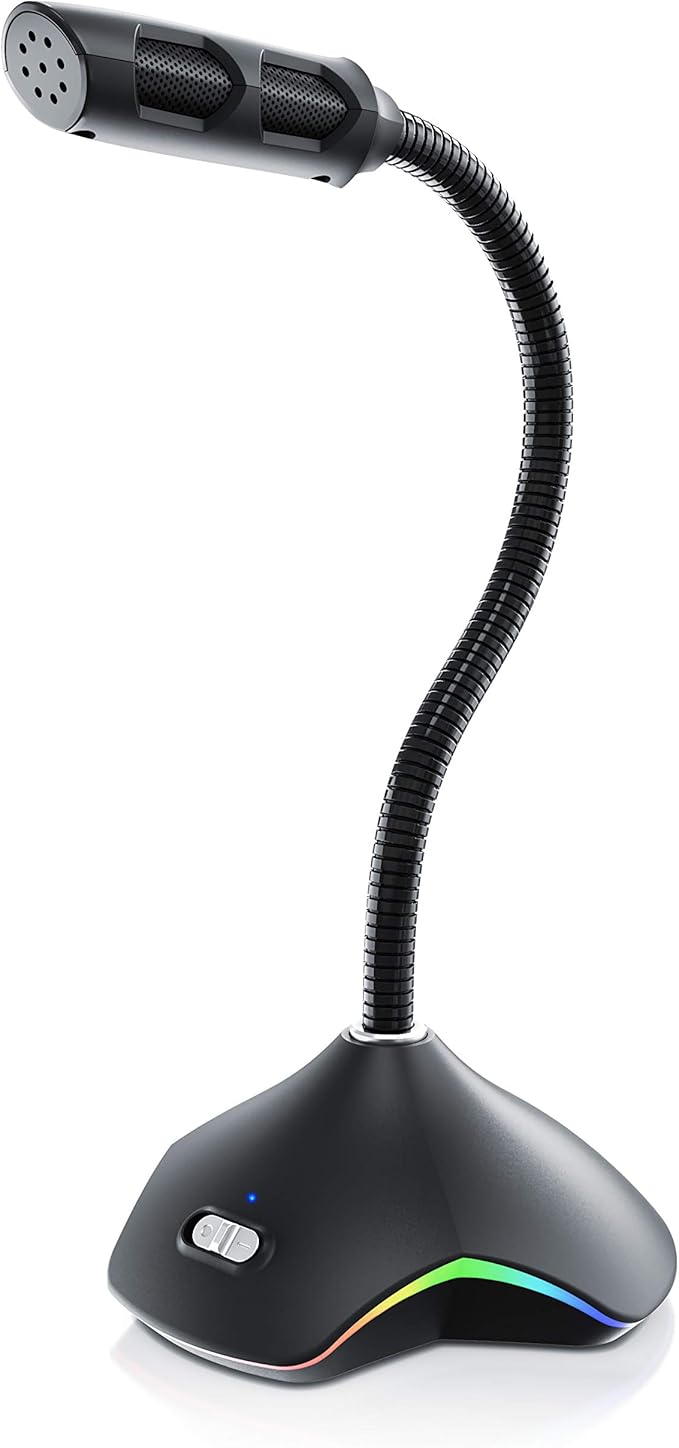CSL - USB PC Mikrofon RGB – Tischmikrofon Standmikrofon: Amazon.de ...