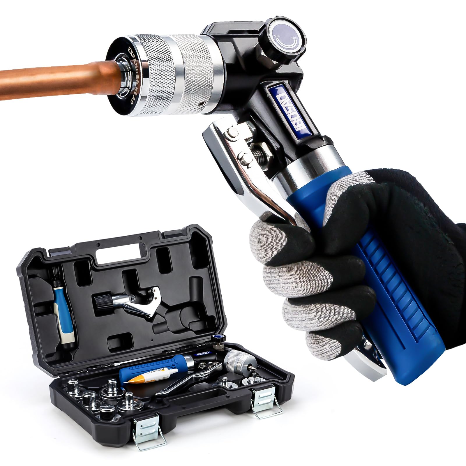 IBOSAD HVAC Hydraulic SWAGING tool kit for copper tubing Expanding 3/8 ...