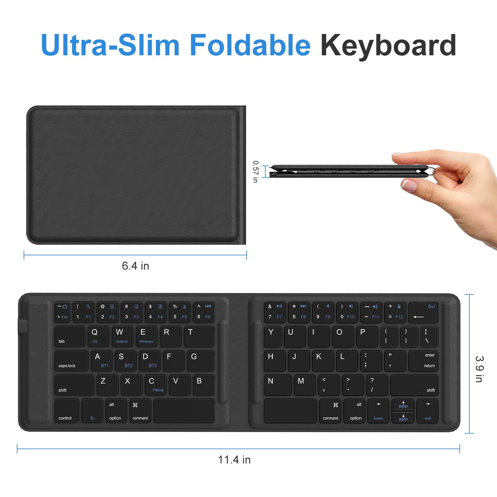 Mua OMOTON Foldable Bluetooth Keyboard, Wireless Folding Keyboard ...