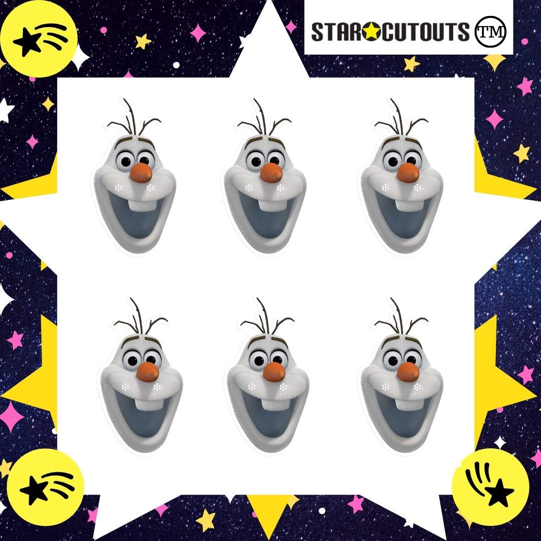 Star Cutouts SMP404 Official Olaf Snowman Six Pack Masks Perfect for ...