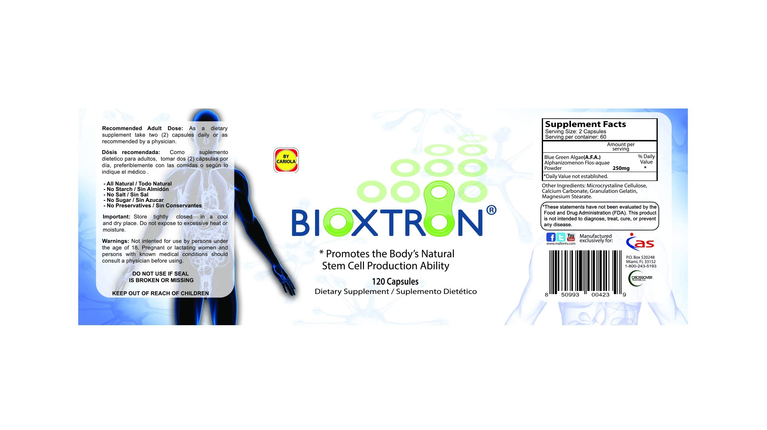 Mua Bioxtron Natural AFA Stem Cell Supplement - Joint Support & Muscle ...