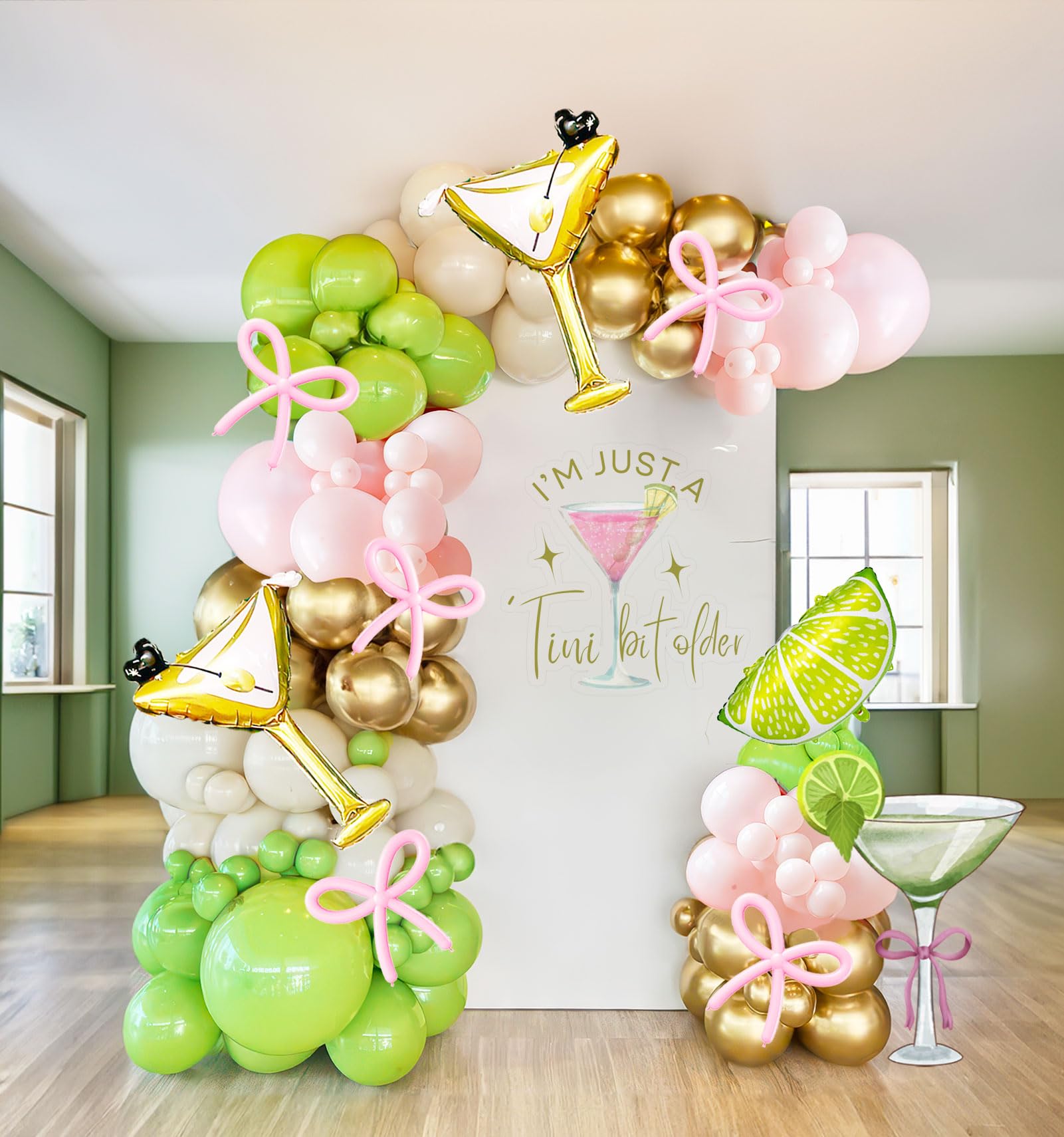 Lemonade Martini balloon garland arch kit A Tini Bit Older Party ...