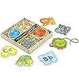 Melissa & Doug Alphabet Wooden Lacing Cards With Double-Sided Panels ...