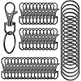 Amazon.com: 100PCS Premium Swivel Snap Hook Keychains with Key Rings ...