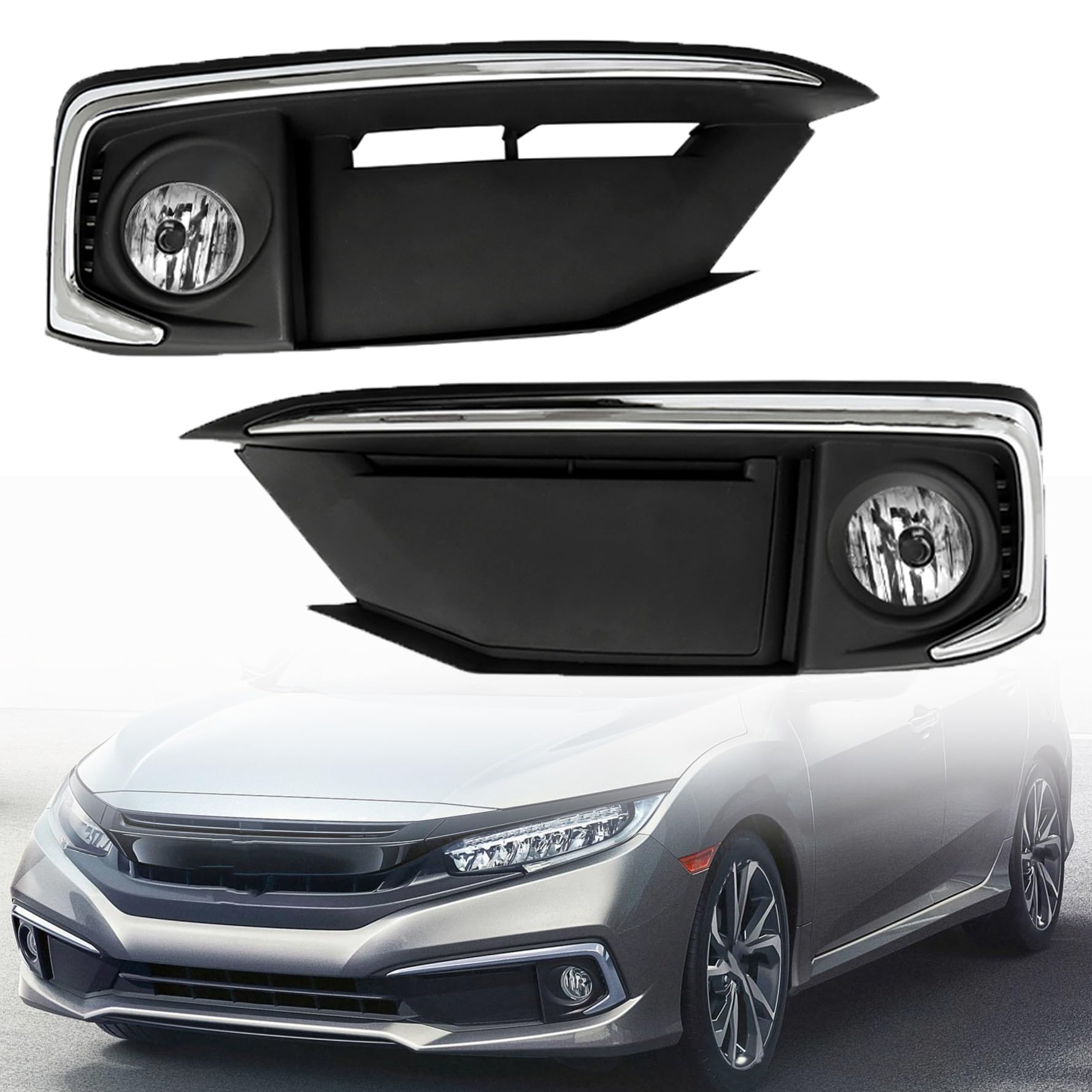 munirater Fog Light Lamp Assembly Passenger and Driver Side Replacement ...