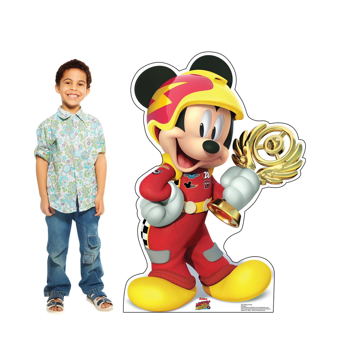 Cardboard People Mickey Trophy Life Size Cardboard Cutout Standup ...