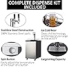 PioneerWorks Beer Kegerator, Dual Tap Draft Beer Dispenser, Full Size ...