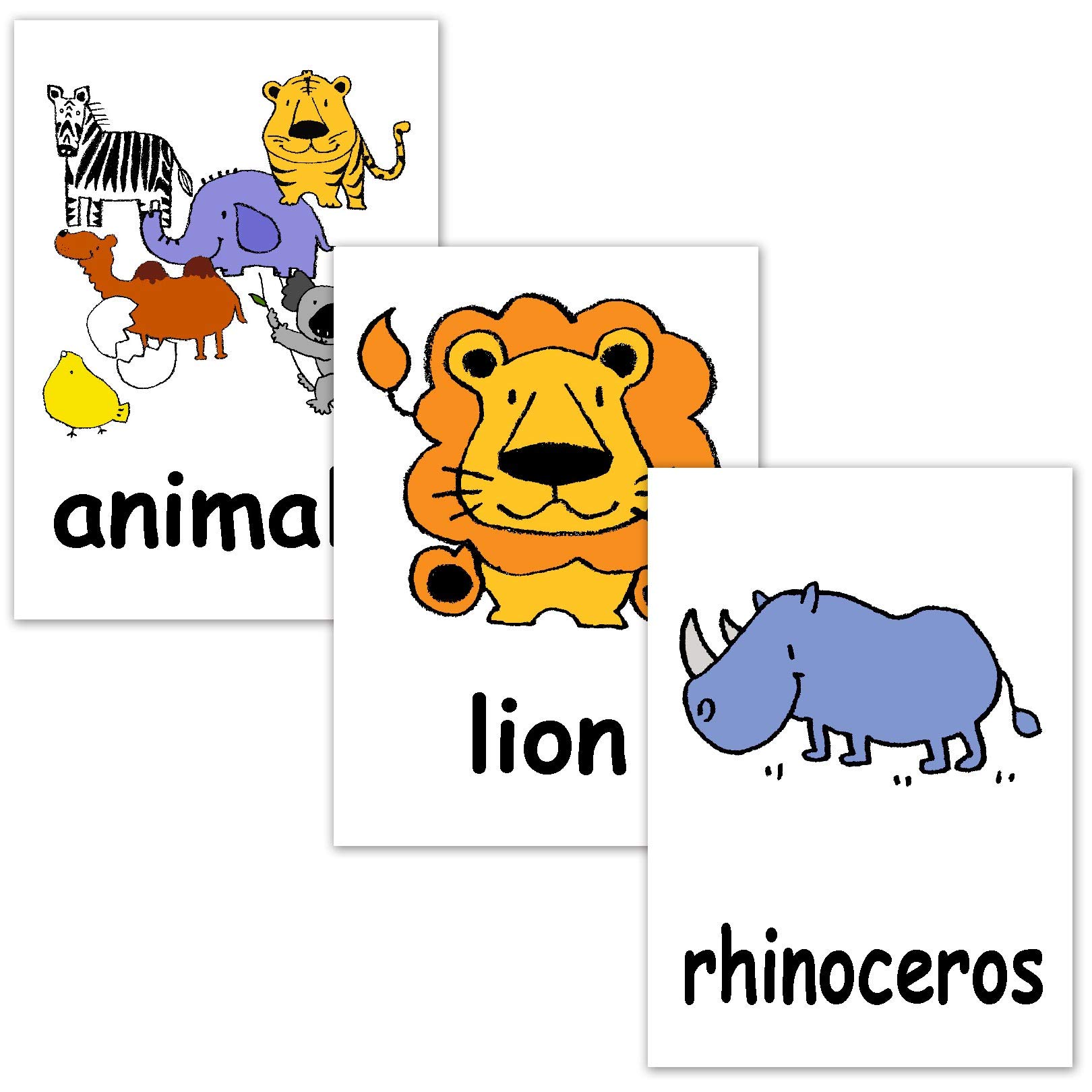 Mua Flash Cards (Animals) A4 Size, Laminated, English Cards.com ...