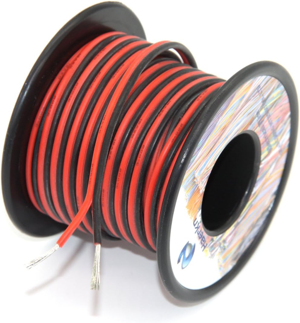 16 awg Silicone Electrical Wire 2 Conductor Parallel Wire line 60ft ...