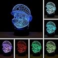 TITISKIN 3D Illusion LED Night Light,7 Colors Gradual Changing Touch ...