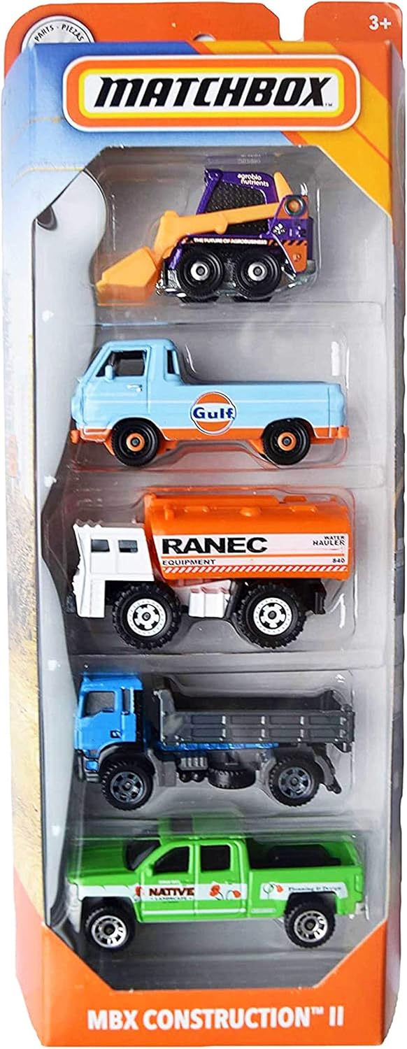Amazon.com: Matchbox 5 Pack MBX Construction II: Toys & Games